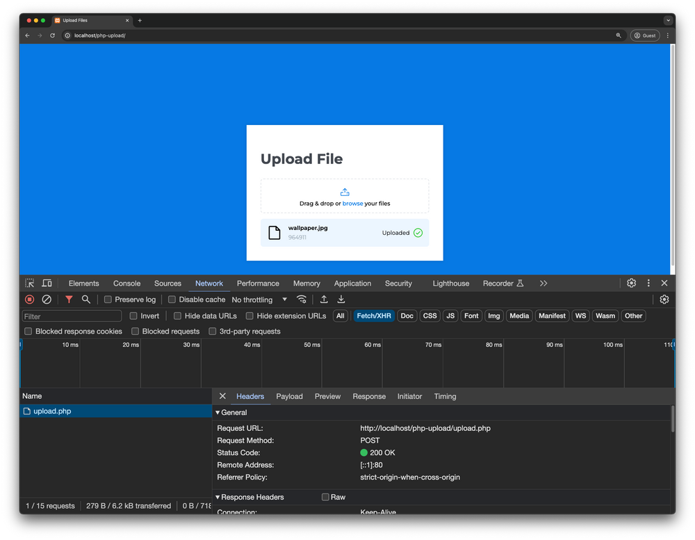 PHP image and video upload