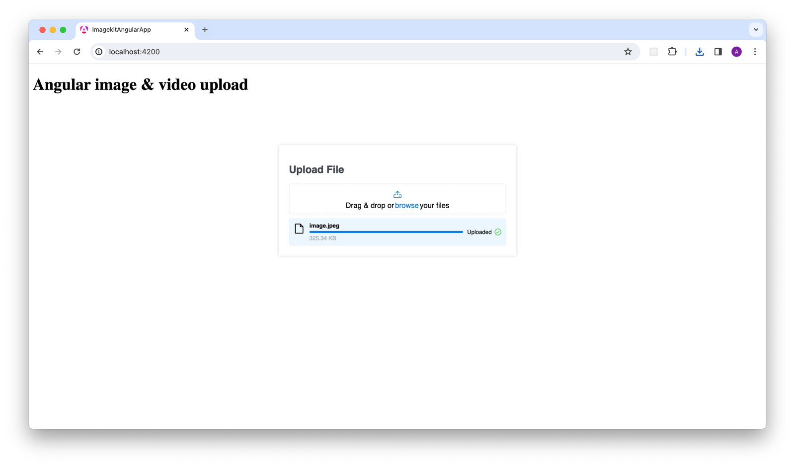 Angular image & video upload