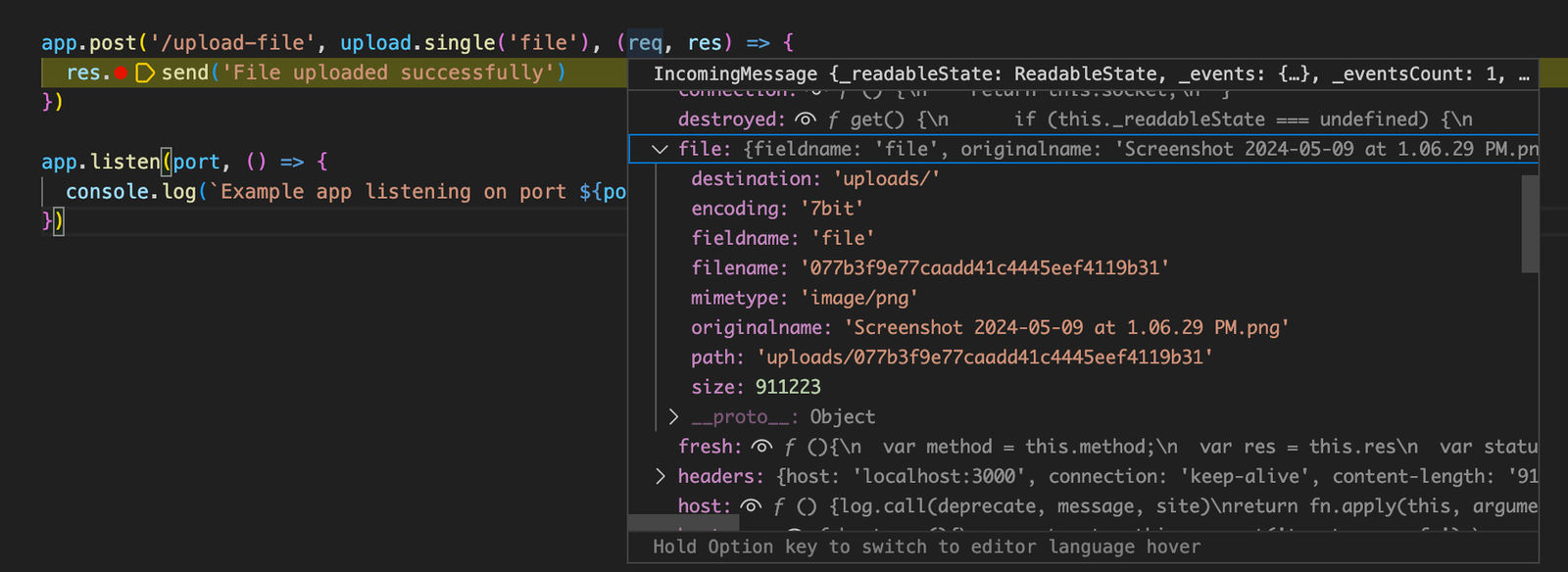 Node.js image upload