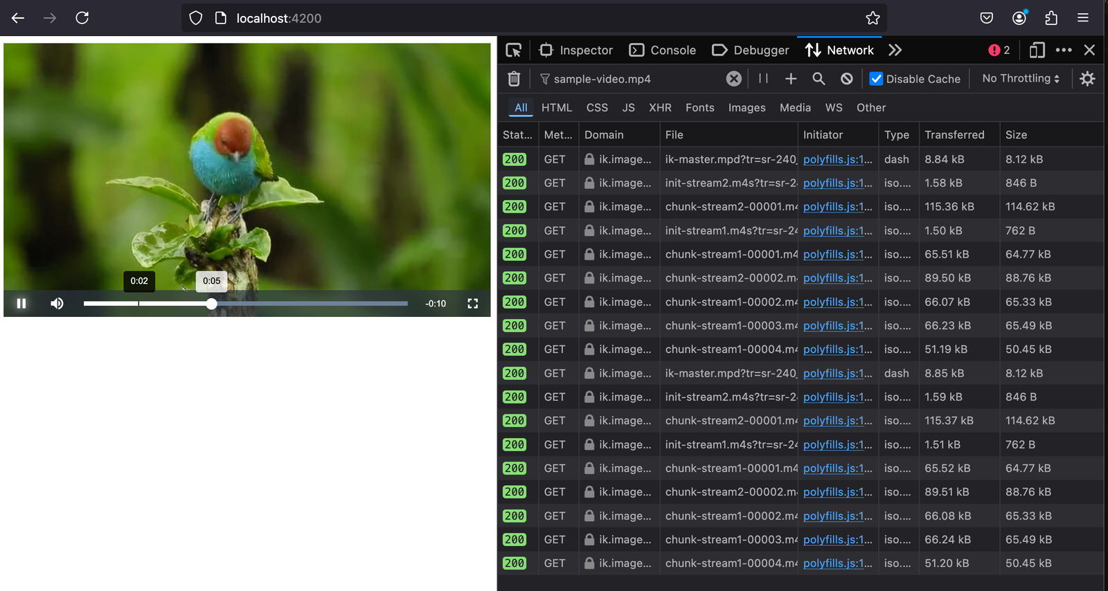 Video player in Angular applications