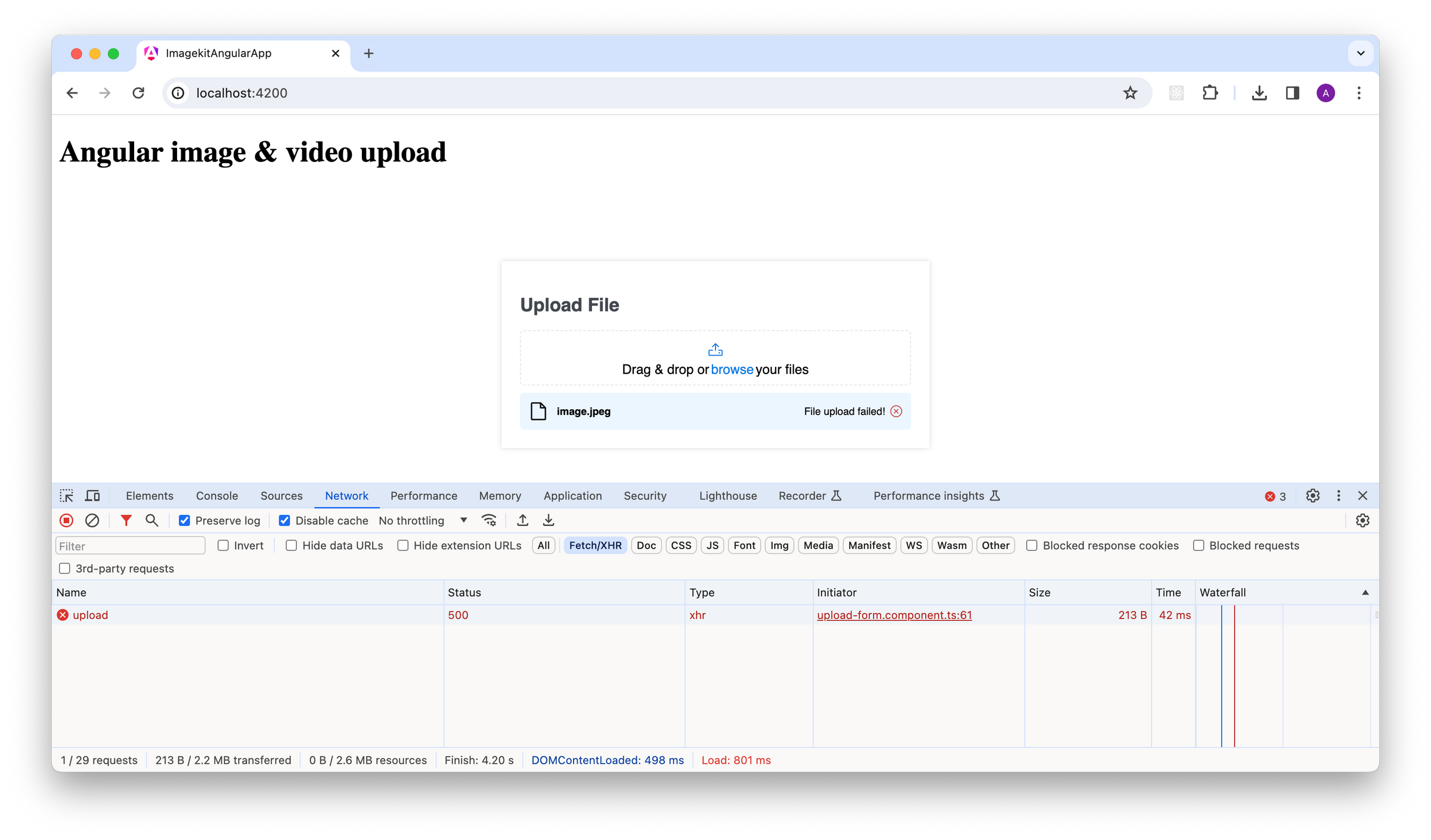 Angular image & video upload